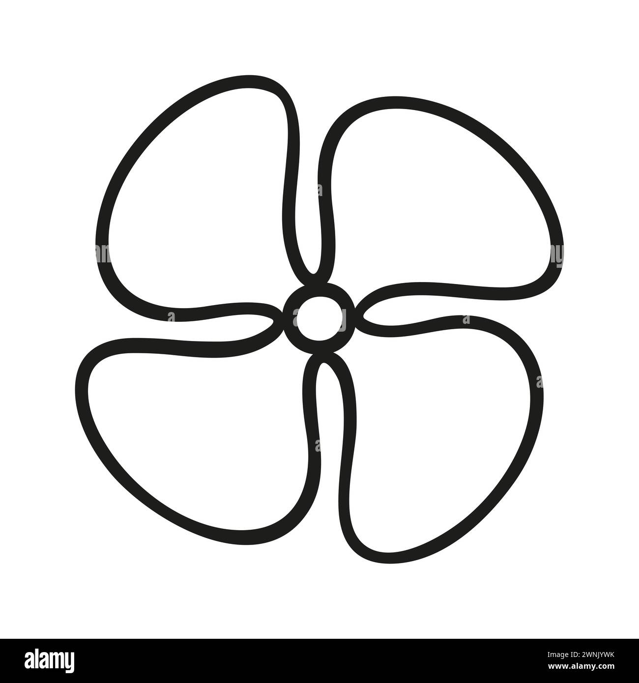 Propeller symbol, simple style outline silhouette icon Stock Vector ...