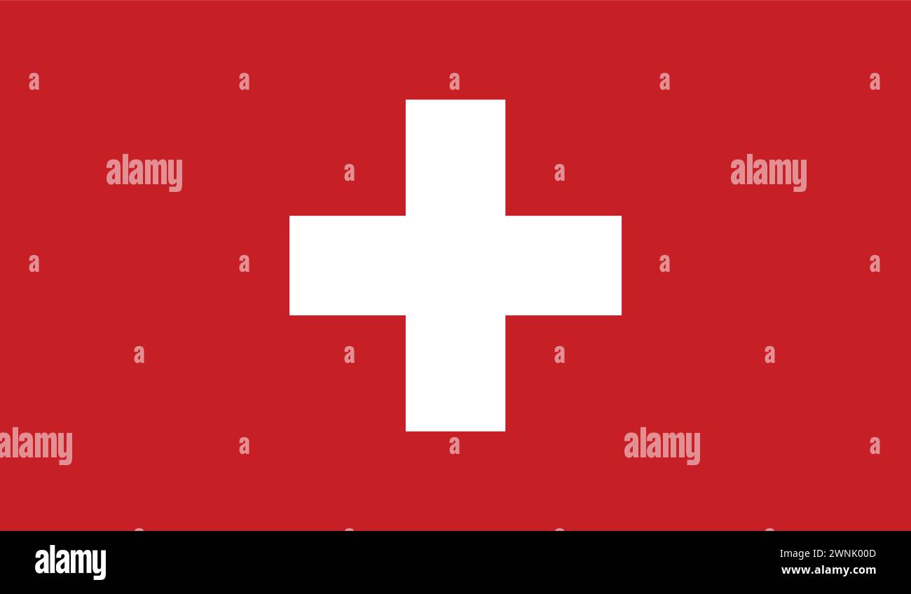 Switzerland Flag, National Flag of Switzerland Vector, Switzerland sign ...