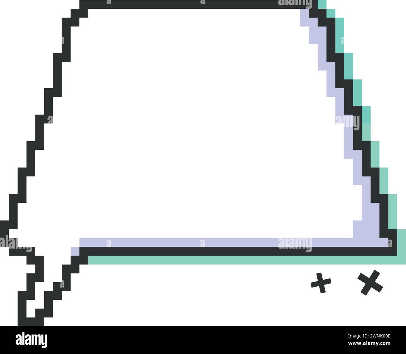 Empty pixelated comic bubble chat Vector Stock Vector Image & Art - Alamy