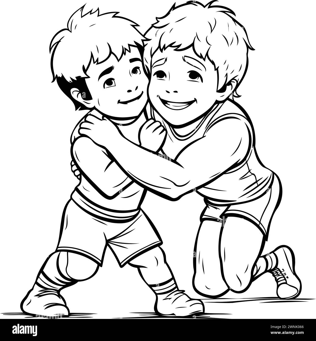 Brother vector vectors Black and White Stock Photos & Images - Alamy