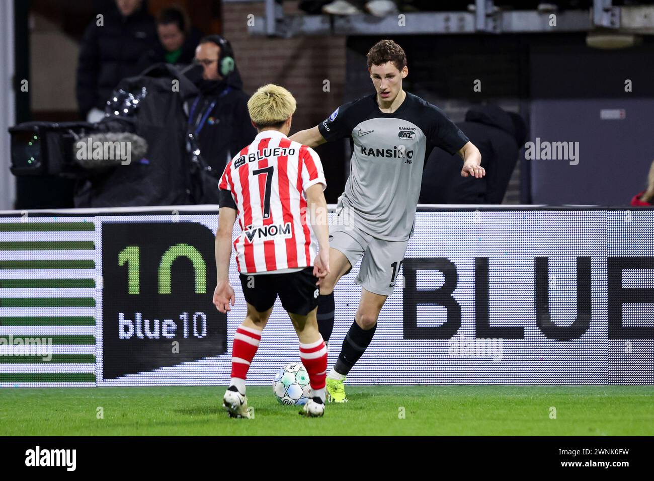 ROTTERDAM, NETHERLANDS - MARCH 2: Ruben van Bommel (AZ Alkmaar) and ...