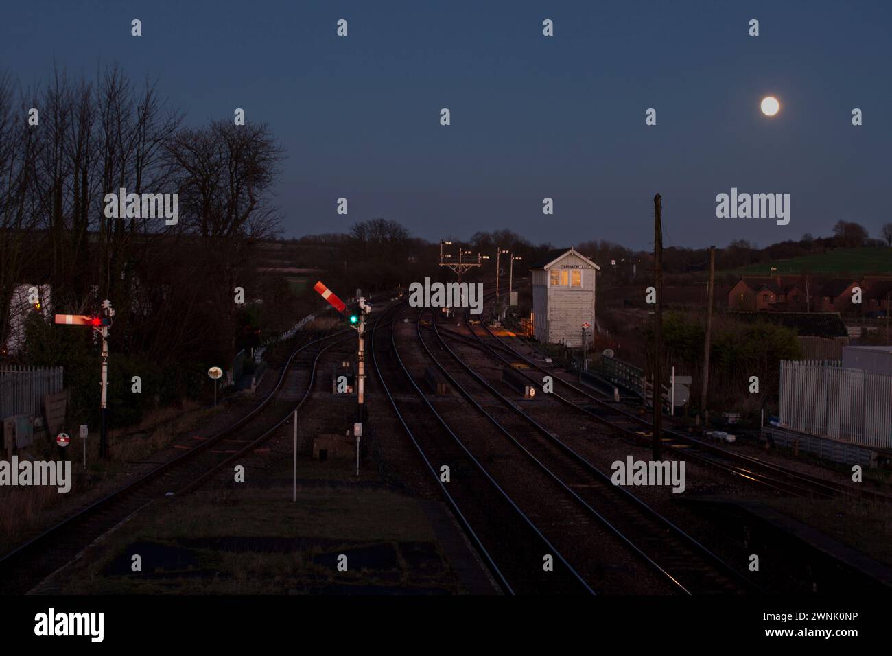 Barnetby east railway signal box with mechanical signals on its last ...