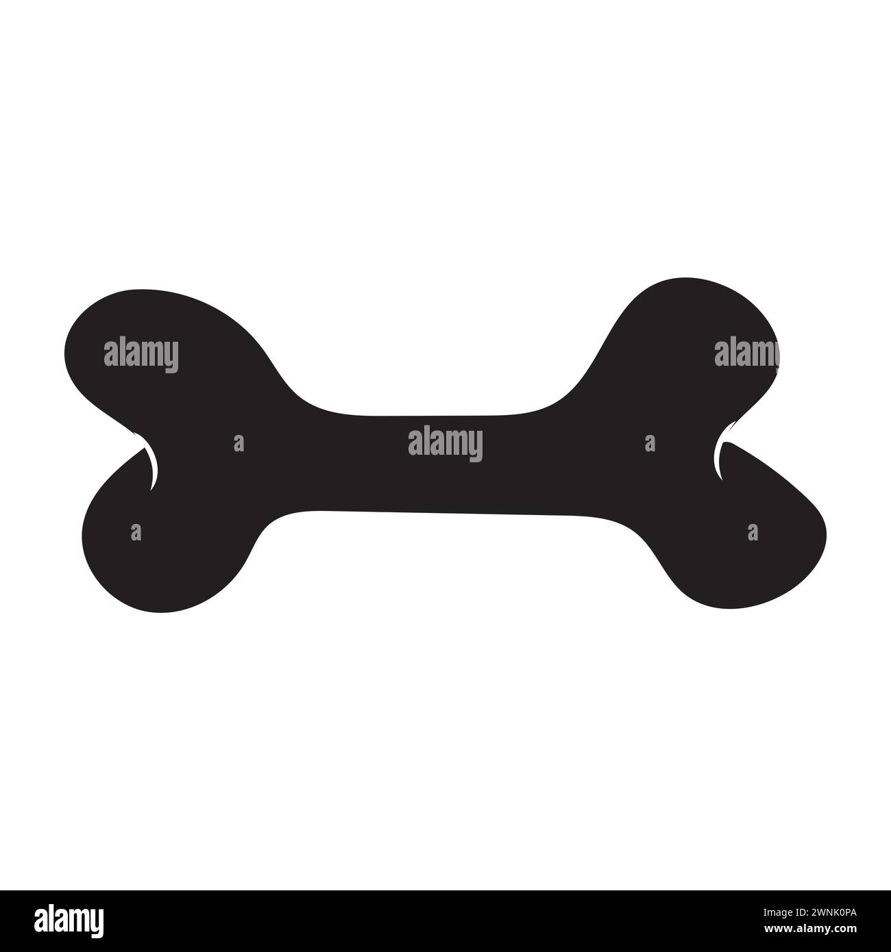 Dog bone vector icon. Cartoon dog icon Flat Design Pet Care, bone toy ...