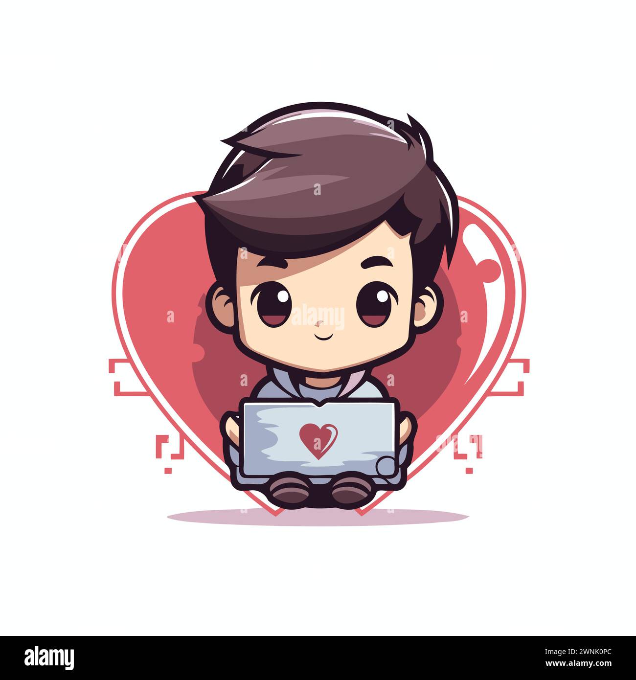 Holding laptop computer Stock Vector Images - Alamy