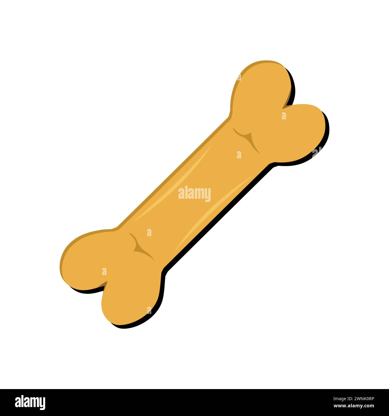 Dog bone vector icon. Cartoon dog icon Flat Design Pet Care, bone toy ...