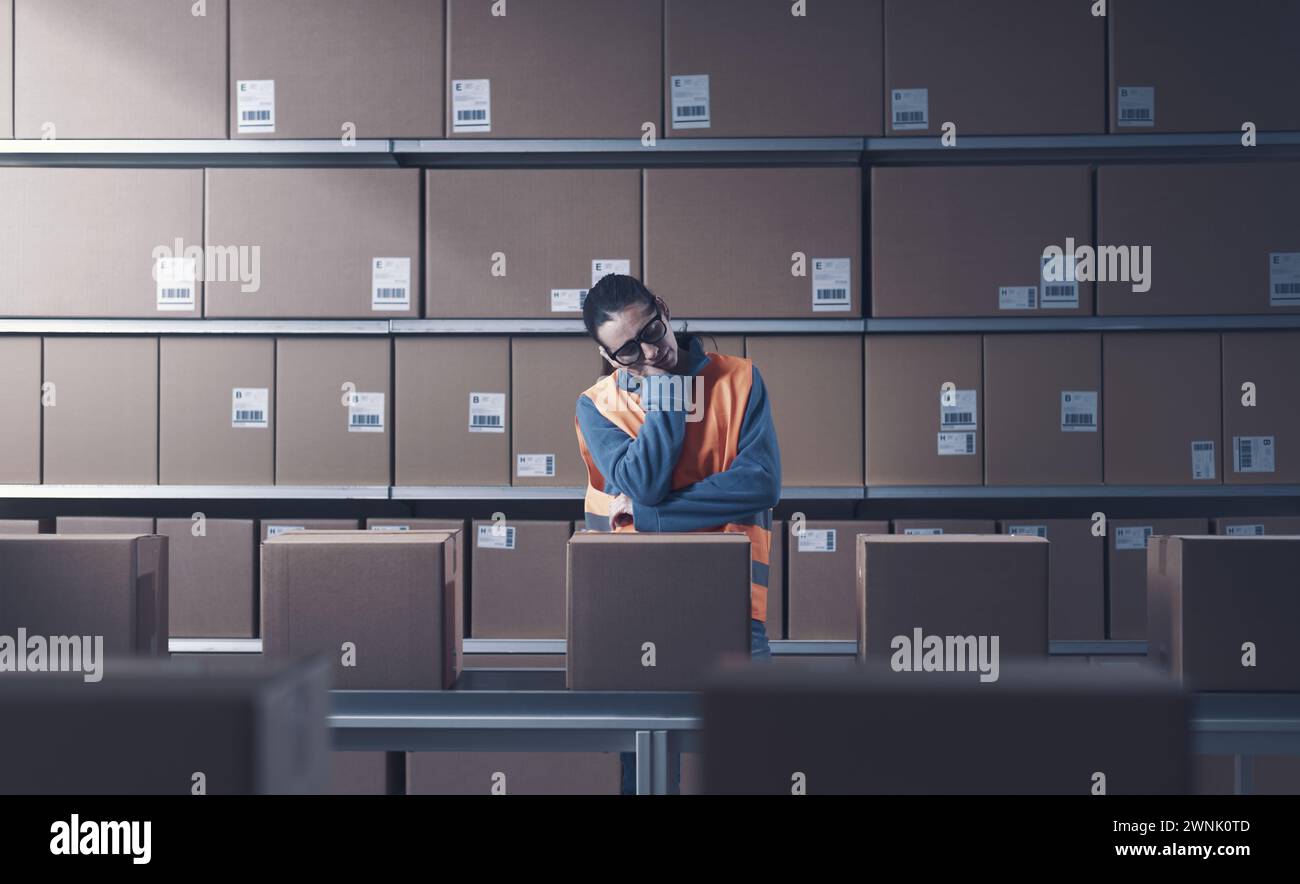 Stressed factory worker hi-res stock photography and images - Alamy