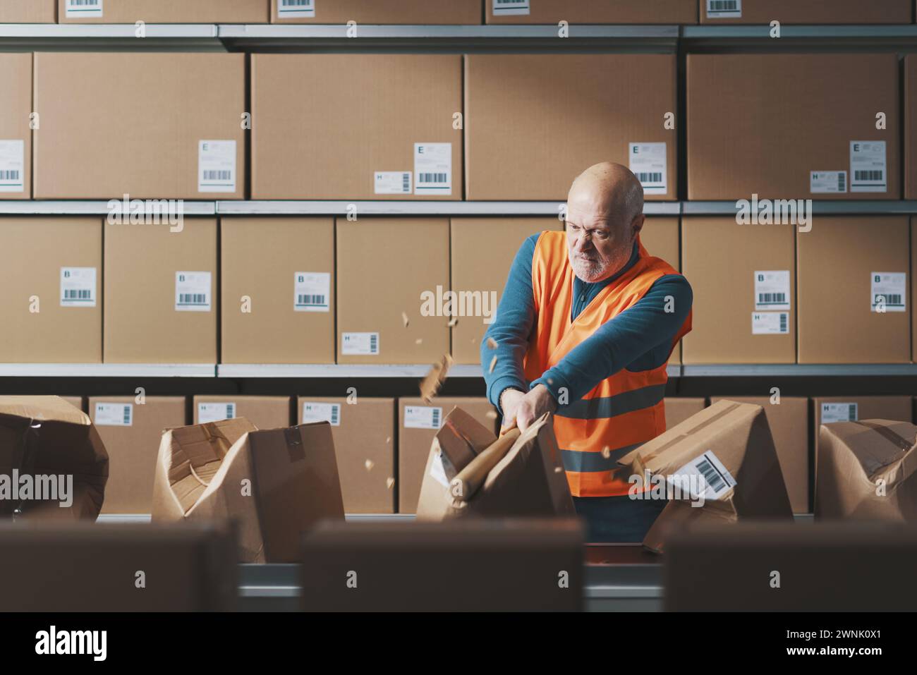 Angry aggressive warehouse worker hi-res stock photography and images ...