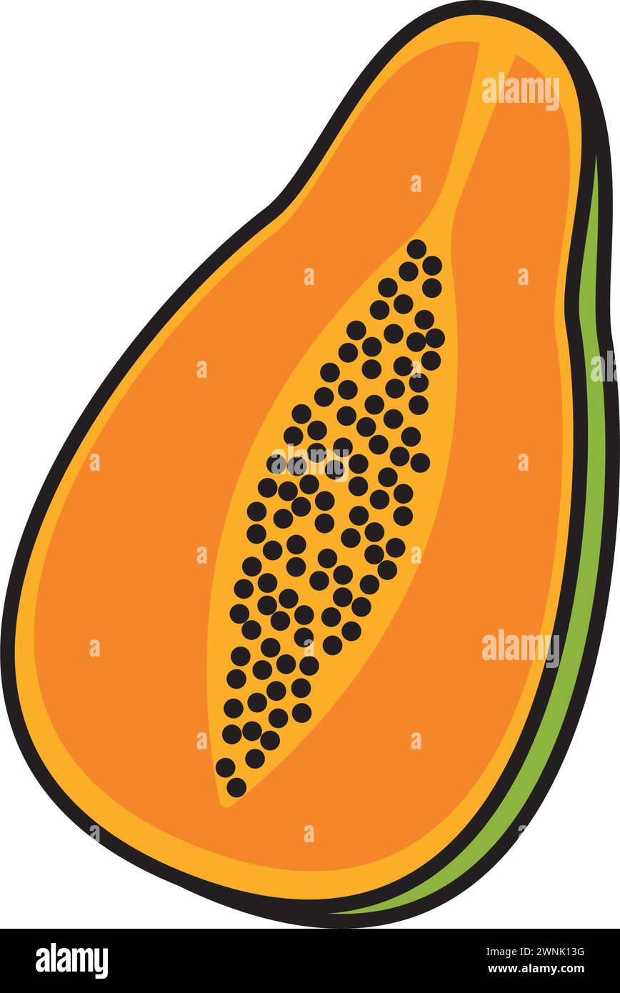 Colored papaya fruit icon Vector Stock Vector Image & Art - Alamy