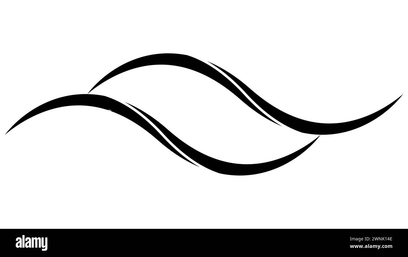 Sea wave swish, swoosh splash logo icon, sea waves horizon Stock Vector ...