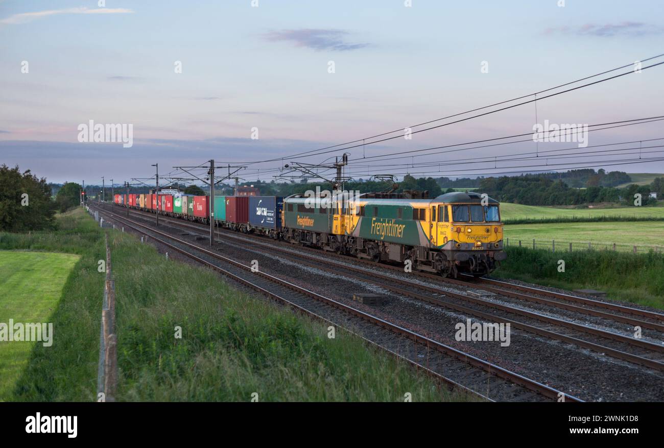 2 Freightliner class 86 electric locomotives on the west coast mainline ...