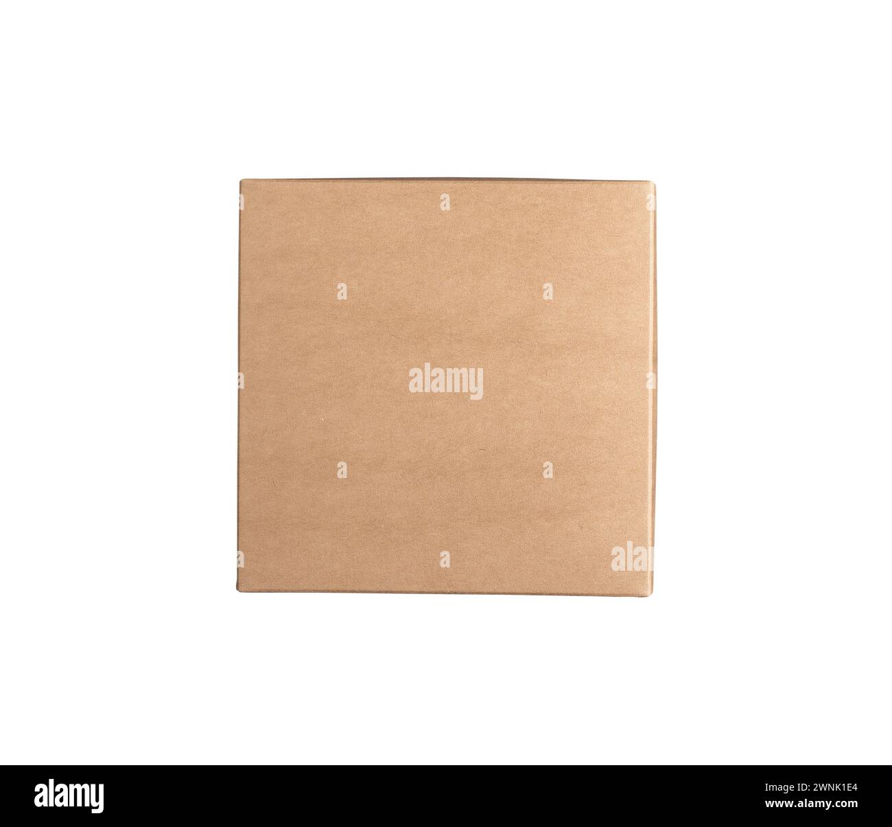 Kraft carton box, cardboard package closed with cover of square shape ...
