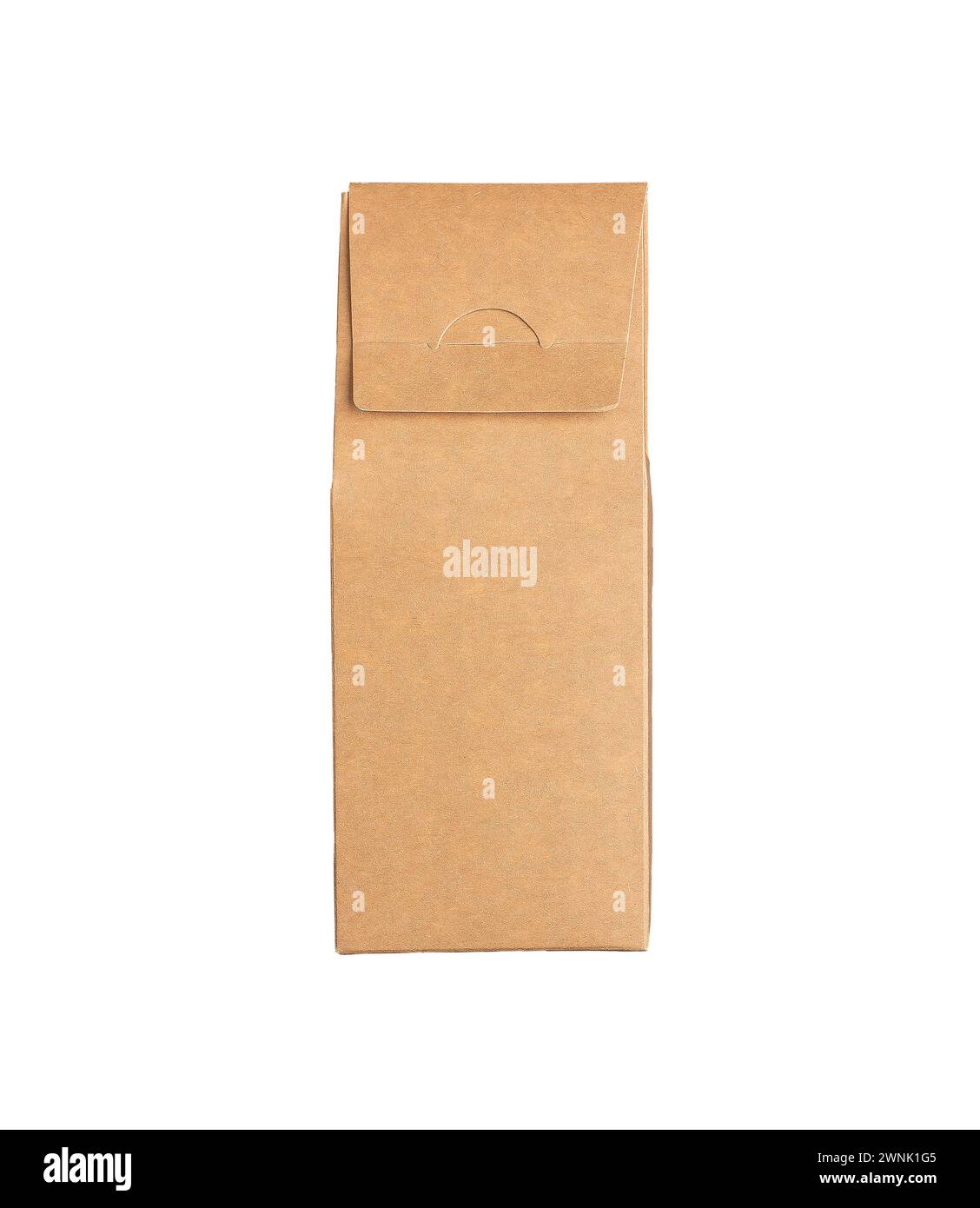 Kraft product package, vertical box, back view, mockup. Brown carton ...