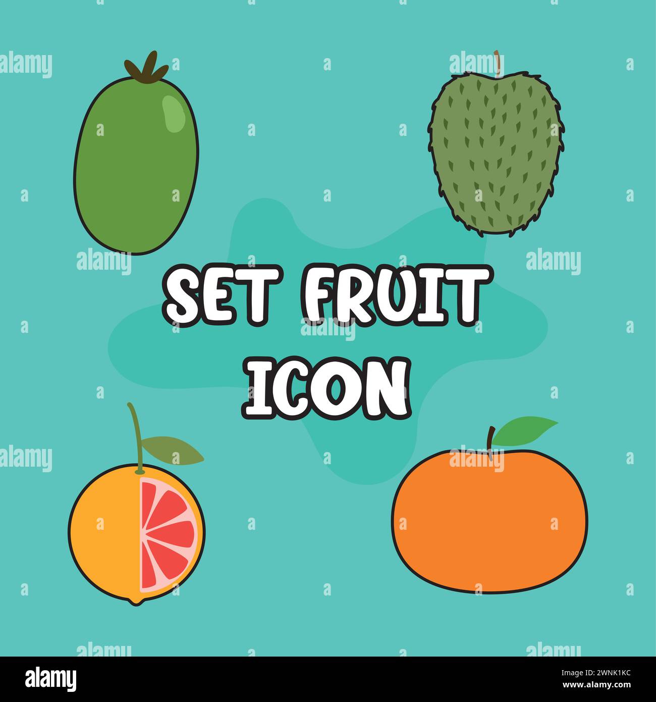 Set of fruit icons Vector Stock Vector Image & Art - Alamy