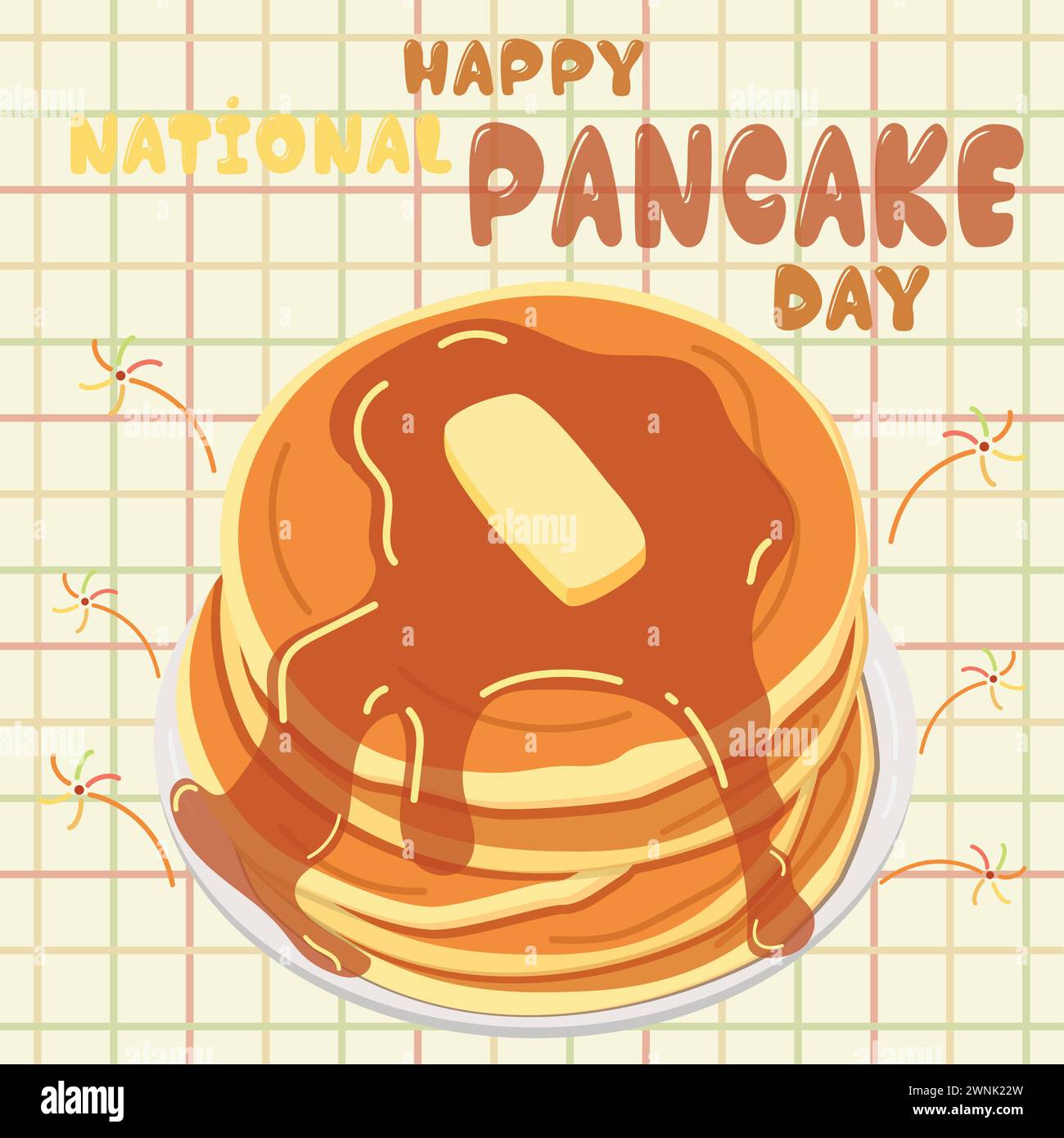 National pancake day background Vector Stock Vector Image & Art - Alamy