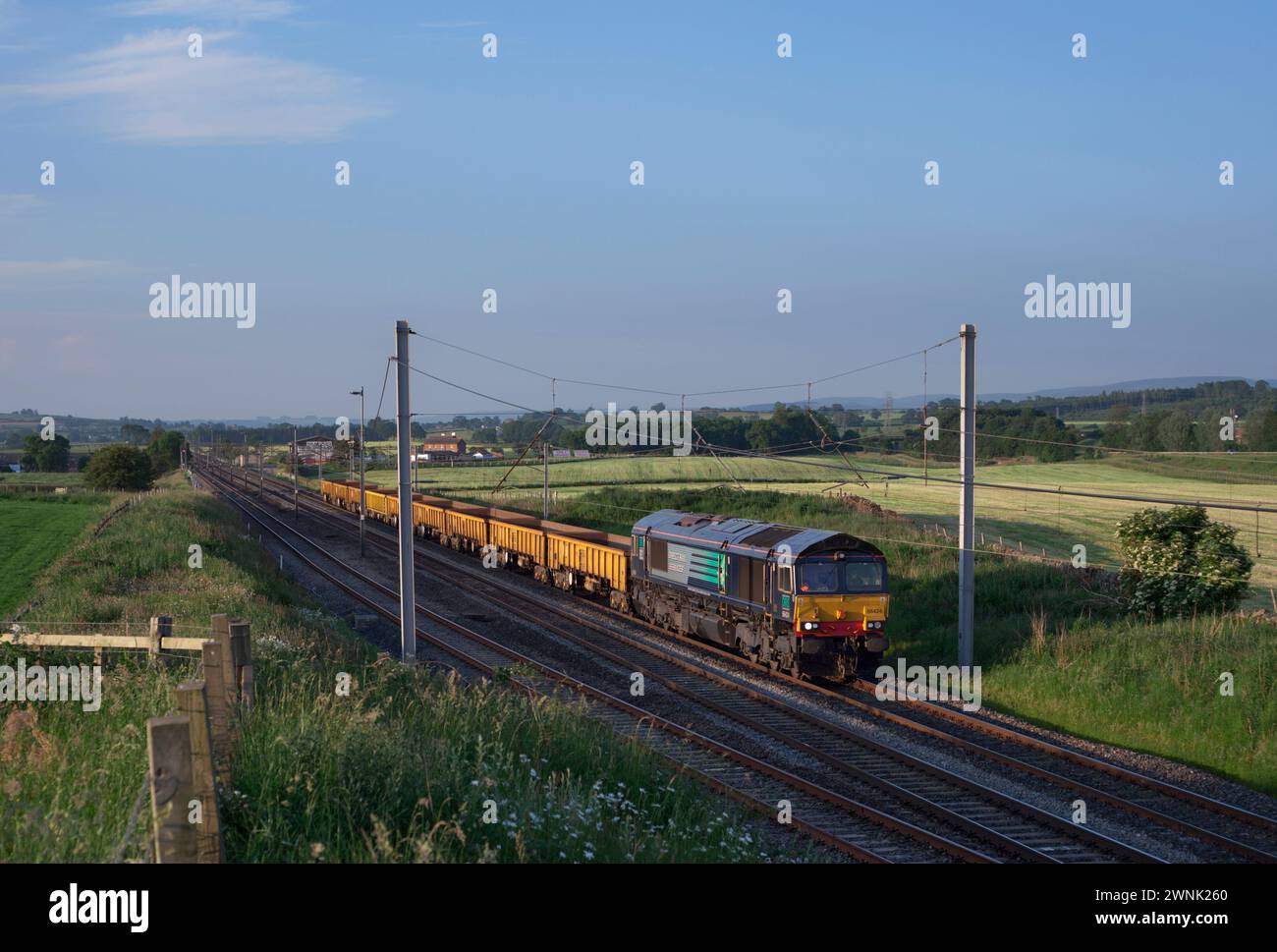 Direct Rail Services class 66 locomotive at Plumpton, Cumbria on the ...