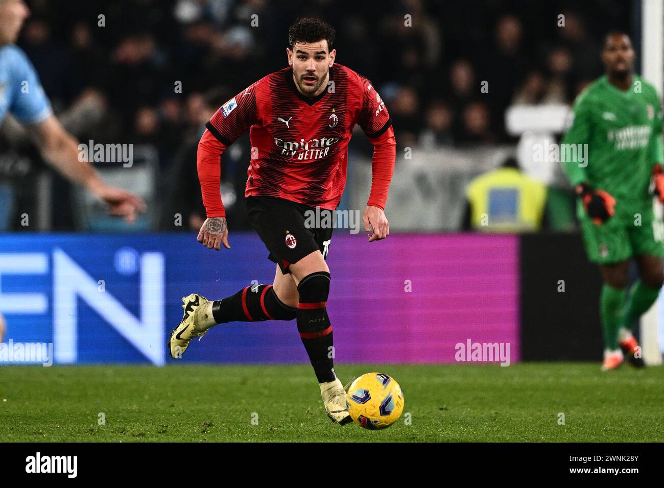 Theo Hernandez of AC Milan in action during the Serie A match between ...