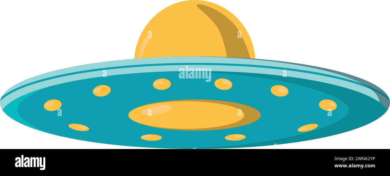 Colored ufo spaceship icon Vector Stock Vector Image & Art - Alamy