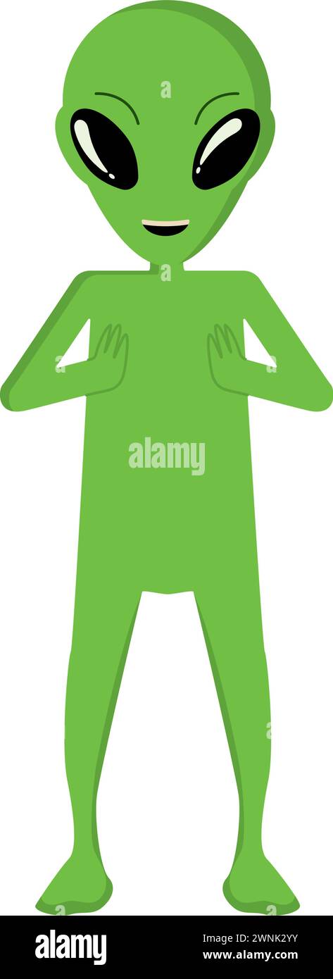 Isolated cute alien character Vector Stock Vector Image & Art - Alamy