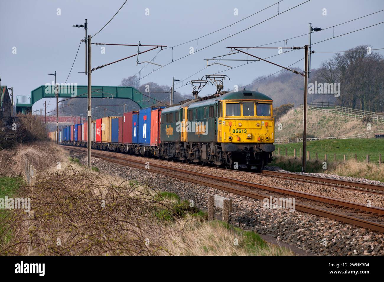 2 Freightliner class 86/6 electric locomotives on the west coast ...