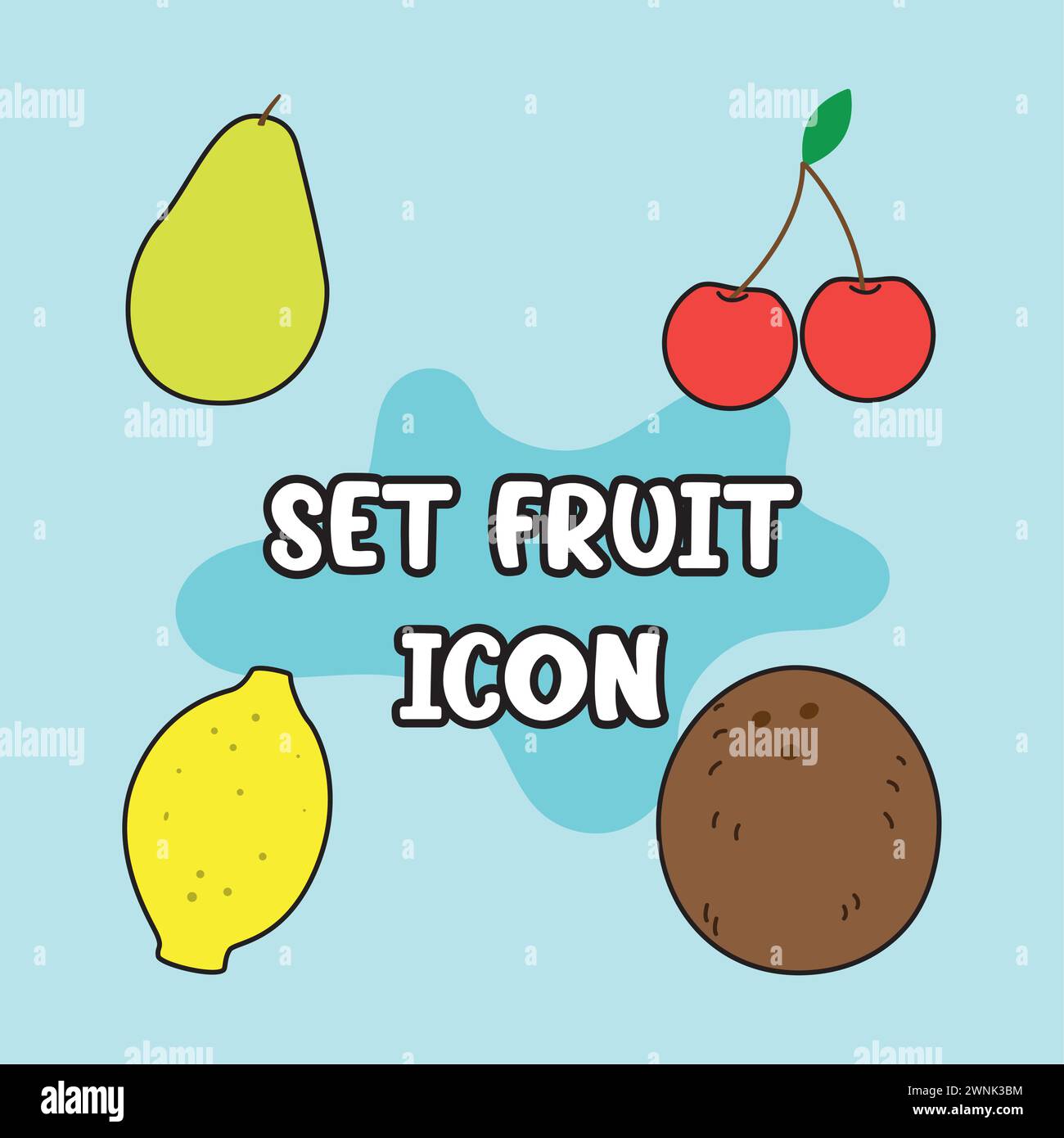 Set of fruit icons Vector Stock Vector Image & Art - Alamy