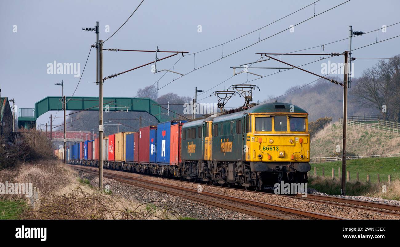 Container freight train hi-res stock photography and images - Alamy