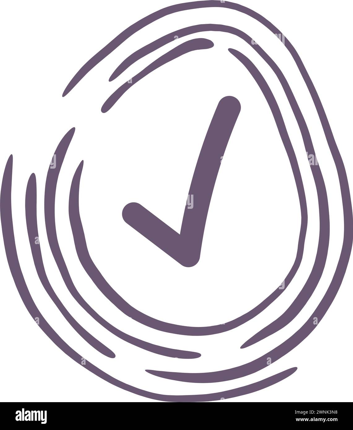 decorative stamp sketch icon Hand Draw Vector Stock Vector Image & Art ...