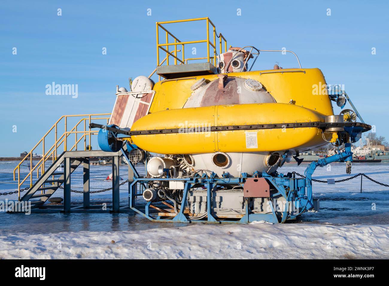 KRONSTADT, RUSSIA - JANUARY 18, 2022: Soviet underwater habitable ...