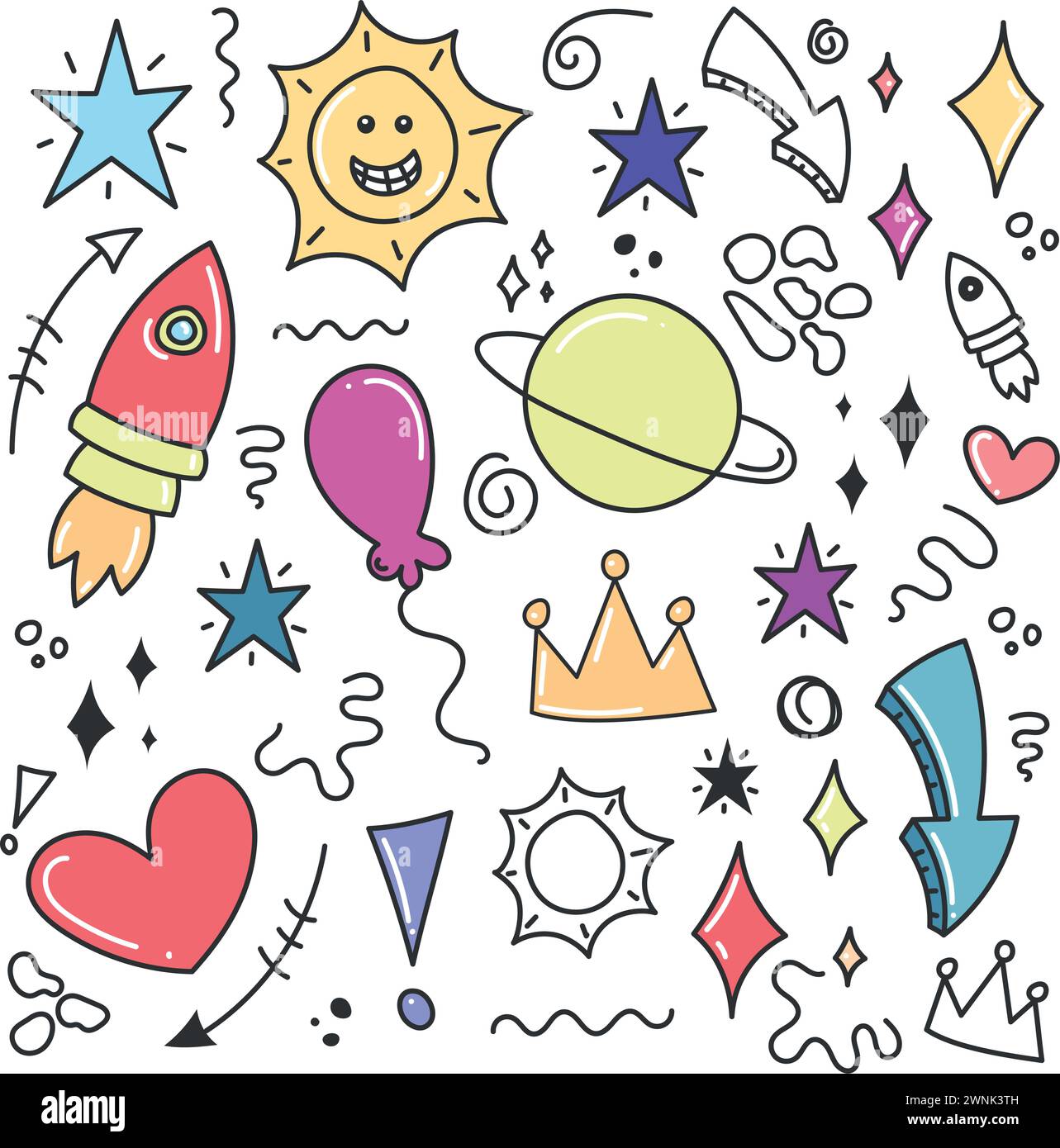 Hand draw colored pattern background Vector Stock Vector Image & Art ...