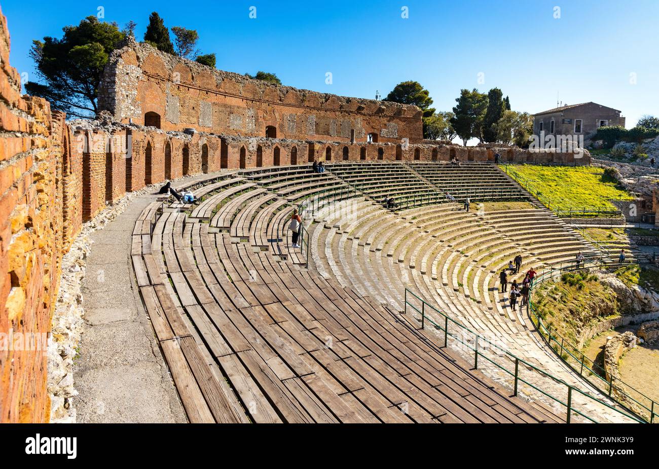 Taormina, Sicily, Italy - February 15, 2023: Greek and Roman period ...
