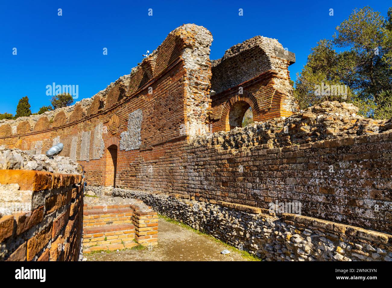 Taormina, Sicily, Italy - February 15, 2023: Greek and Roman period ...