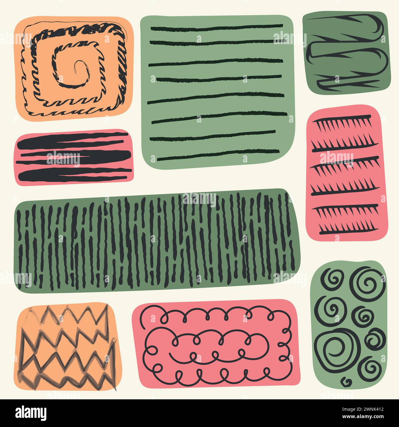 Hand draw colored pattern background Vector Stock Vector Image & Art ...