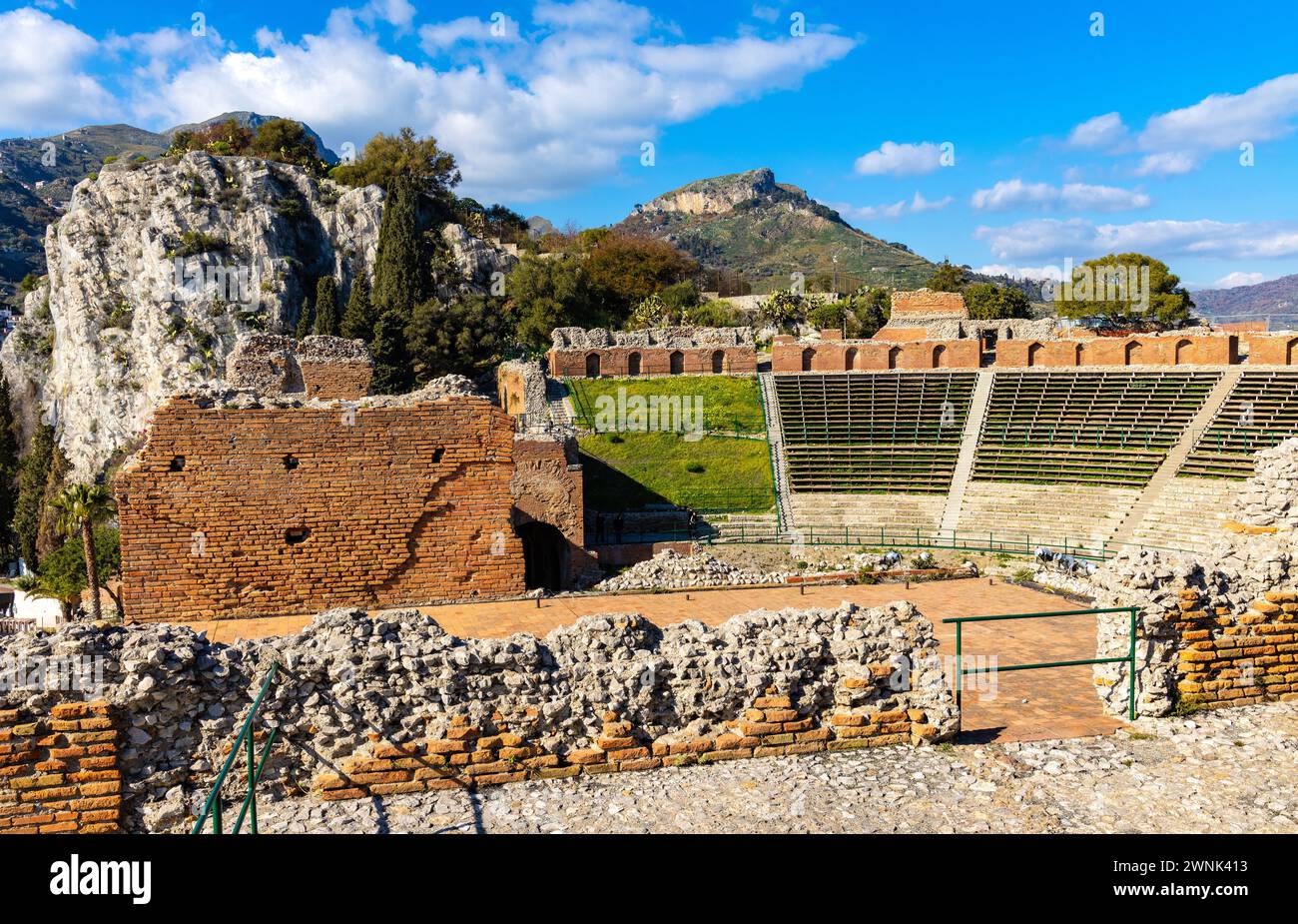 Taormina, Sicily, Italy - February 15, 2023: Greek and Roman period ...