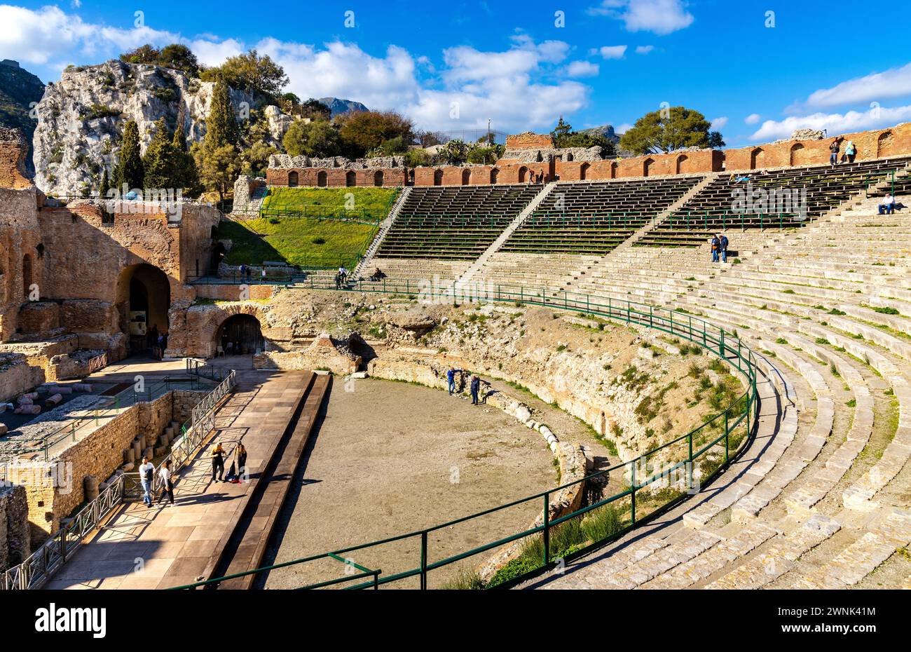 Taormina, Sicily, Italy - February 15, 2023: Greek and Roman period ...