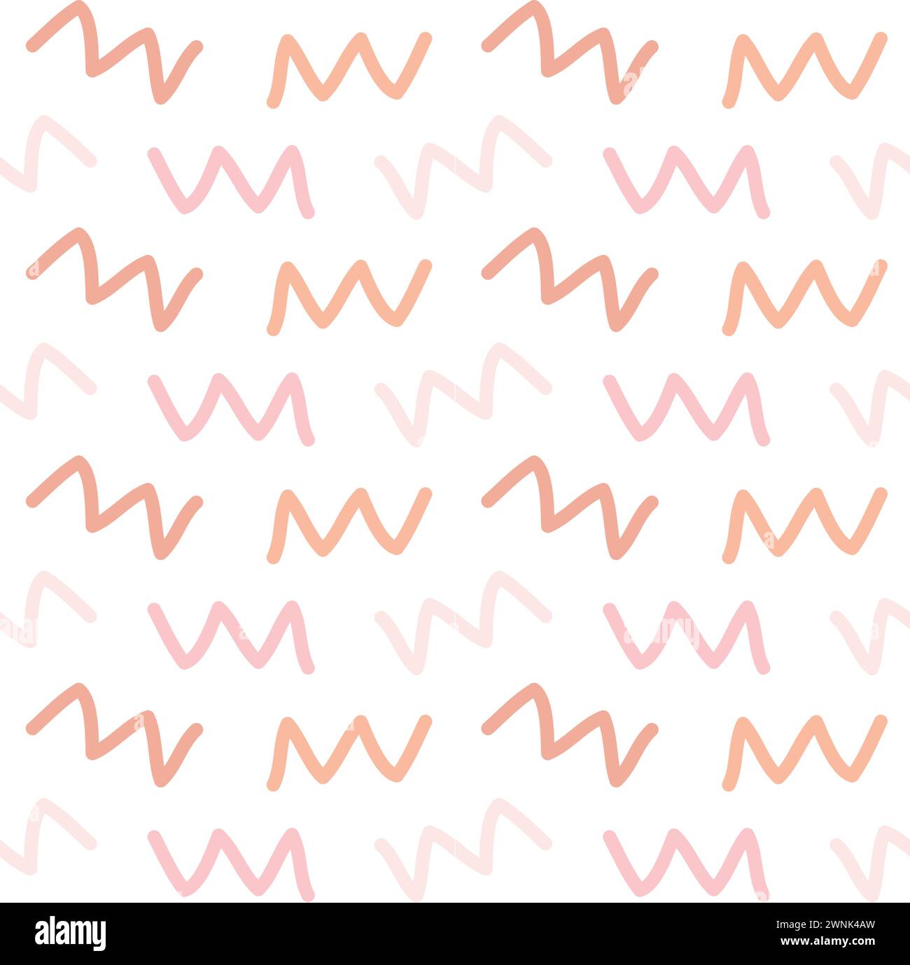 Vector seamless pattern of pink abstract lines isolated on white ...