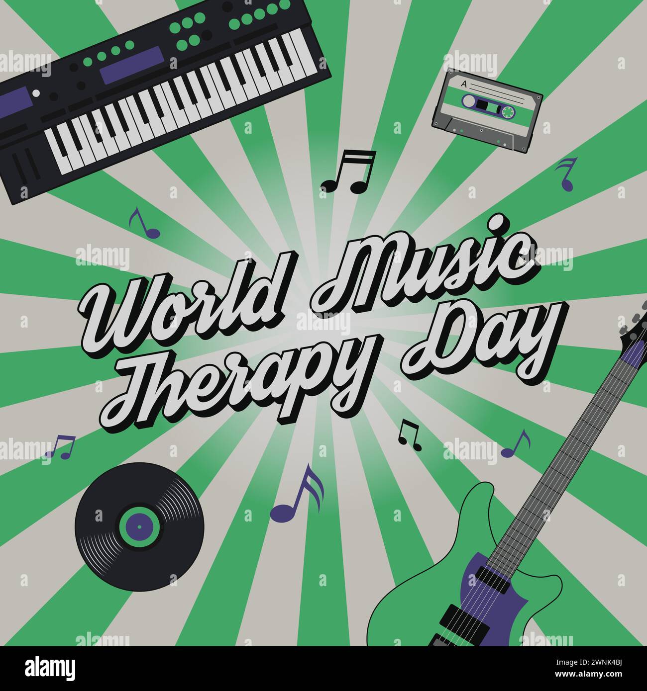 World music therapy day Stock Vector Images - Alamy
