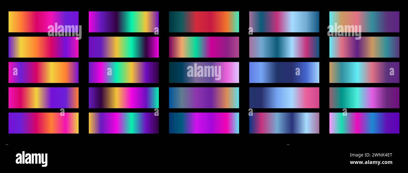 Big set of multicolor gradients. Colorful bright gradation background ...