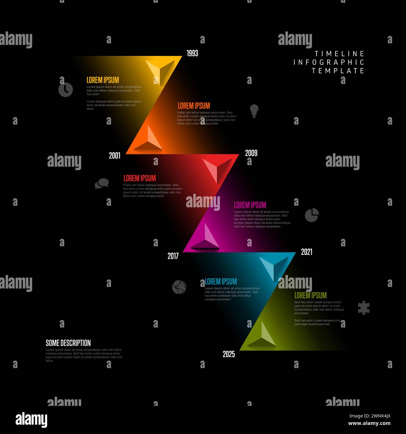 Simple dark multipurpose diagonal infographic timeline template with ...