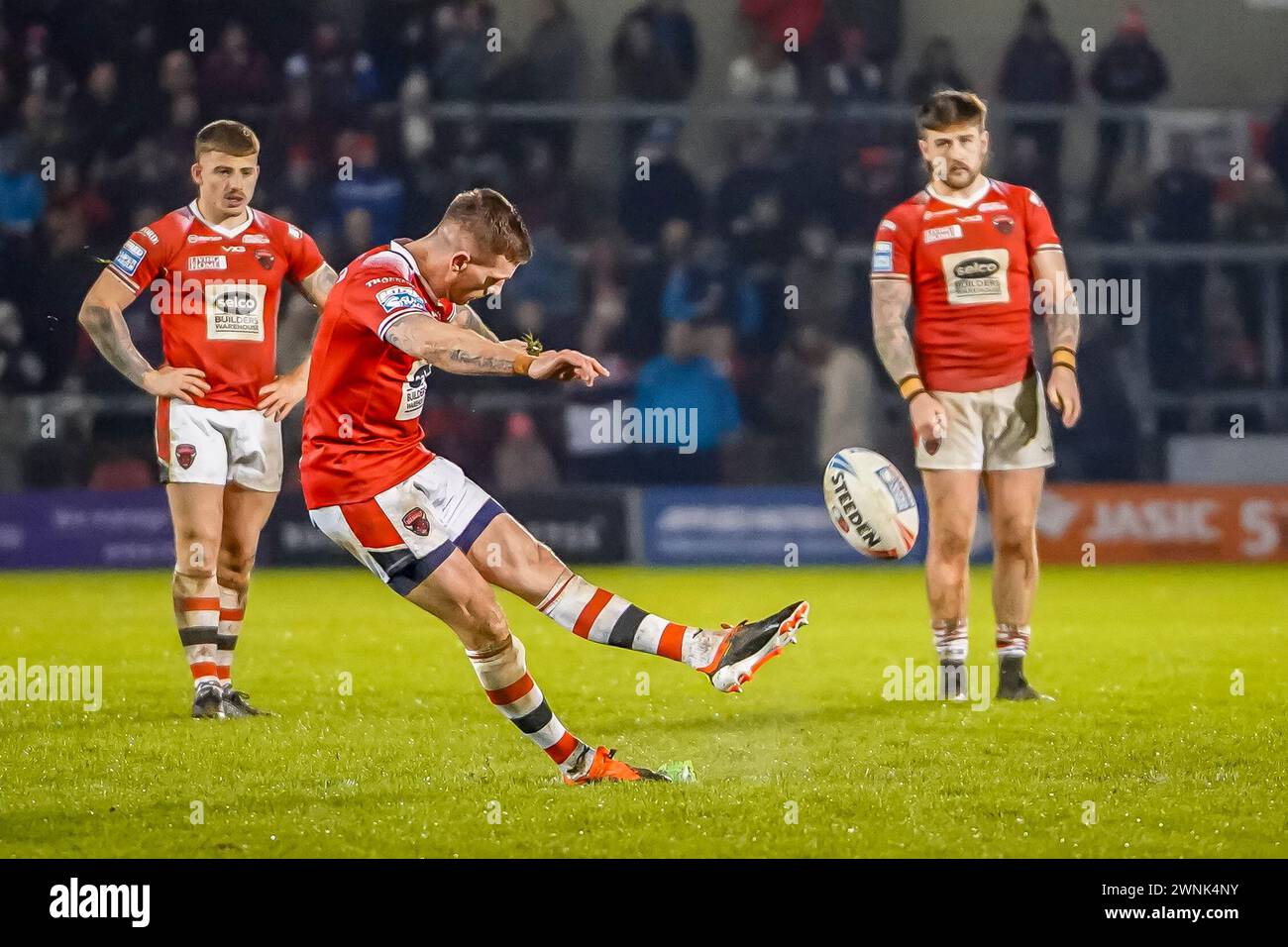 Marc Sneyd kicking at goal. Salford Red Devils Vs Hull KR, Saturday 2nd ...