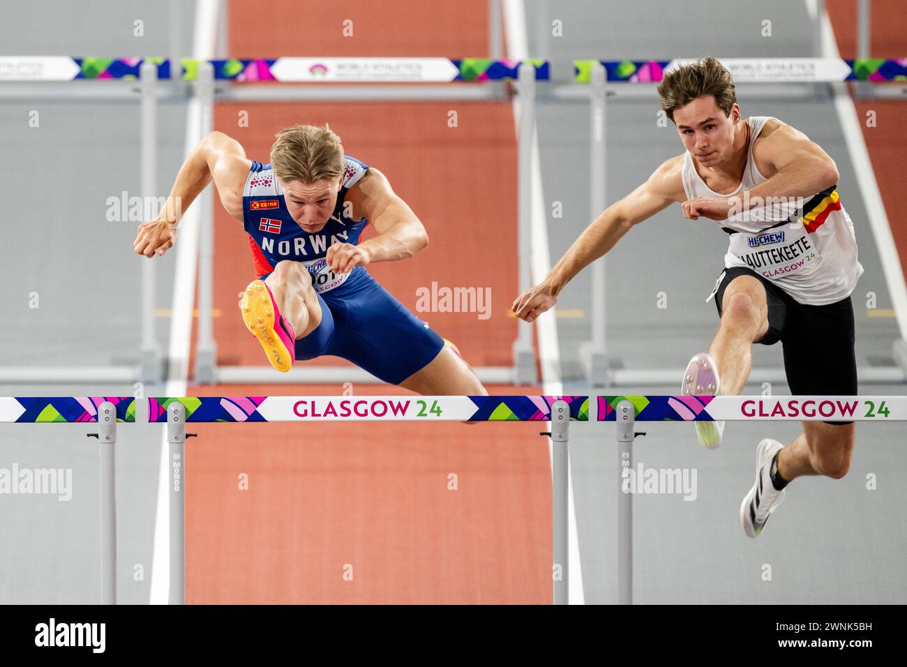 Markus Rooth of, Norway. , . competes in men's heptathlon 60m hurdles ...