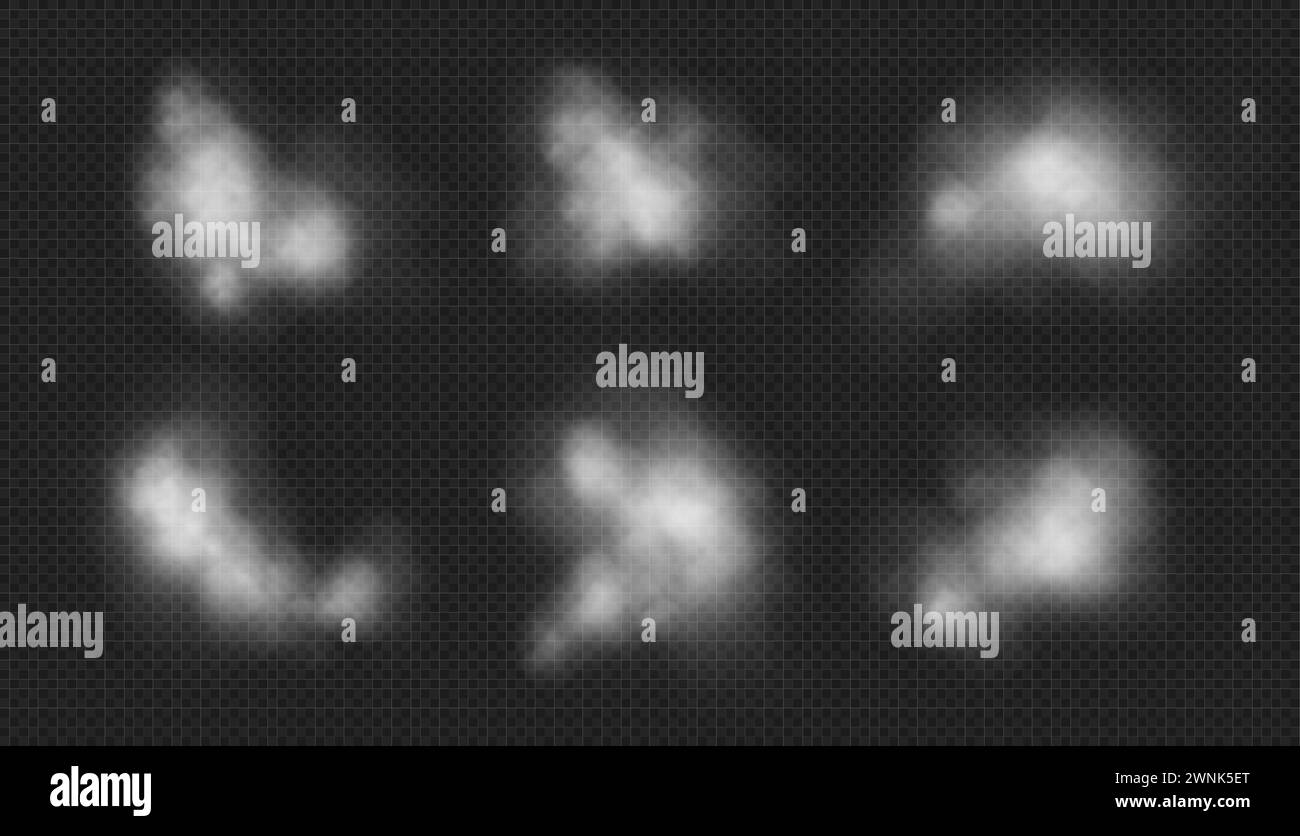 Fog or smoke isolated on transparent background. Realistic smog, haze ...