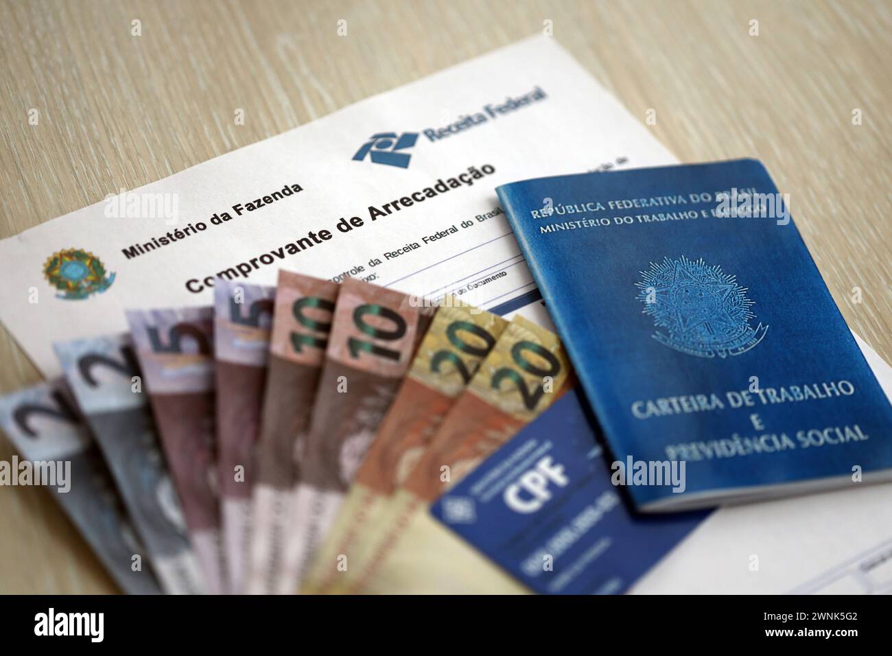 Cpf taxpayer card and work card with hi-res stock photography and ...