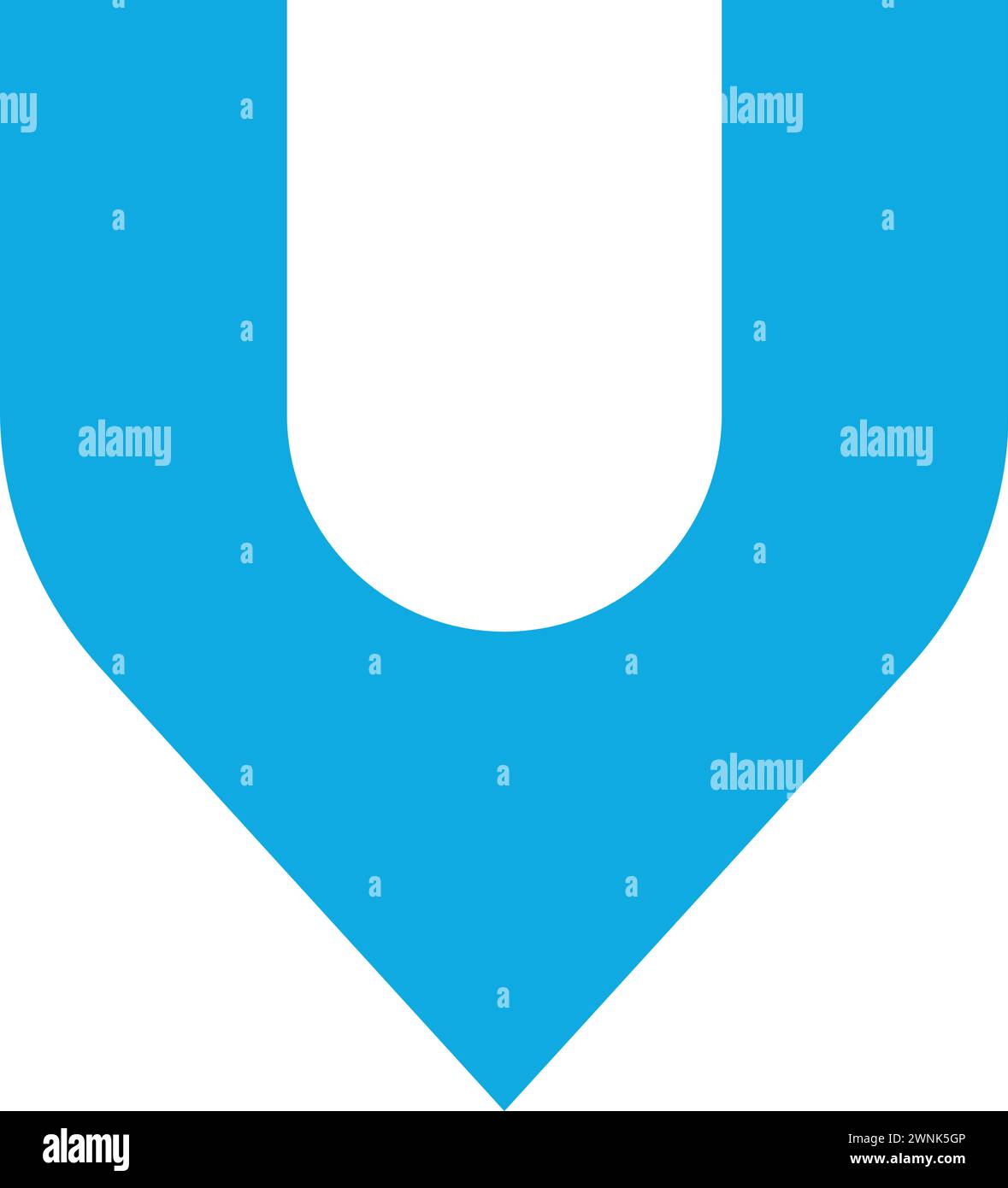 V Letter Logo Blue Color Vector Stock Vector Image And Art Alamy 