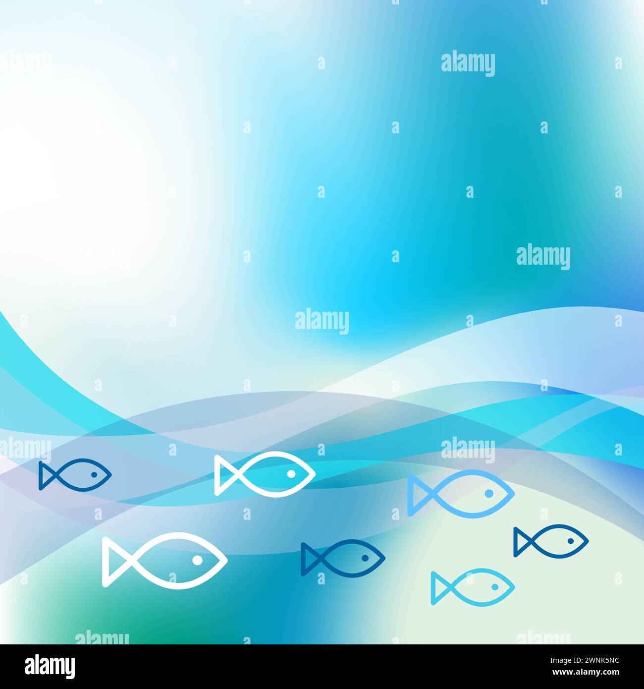 Ocean with fishes background. Teamwork Stock Vector Image & Art - Alamy