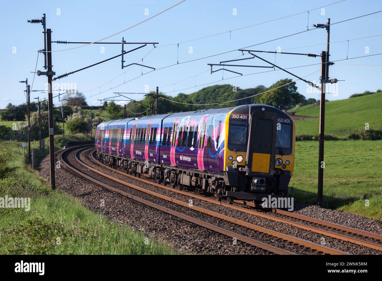 A First Transpennine Express class 350 electric train on the west coast ...