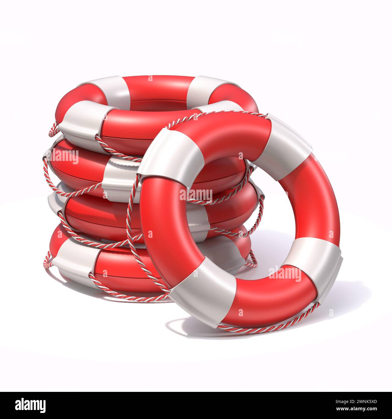 Lifebuoy 3D rendering illustration isolated on white background Stock ...