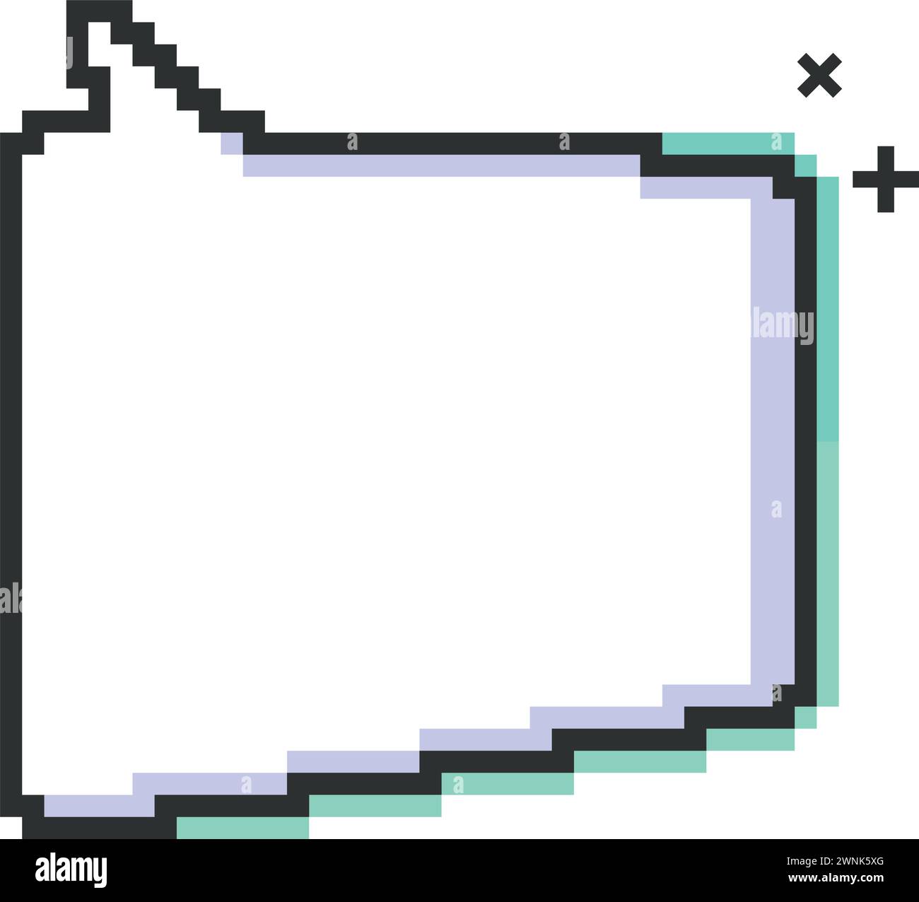 Empty pixelated comic bubble chat Vector Stock Vector Image & Art - Alamy