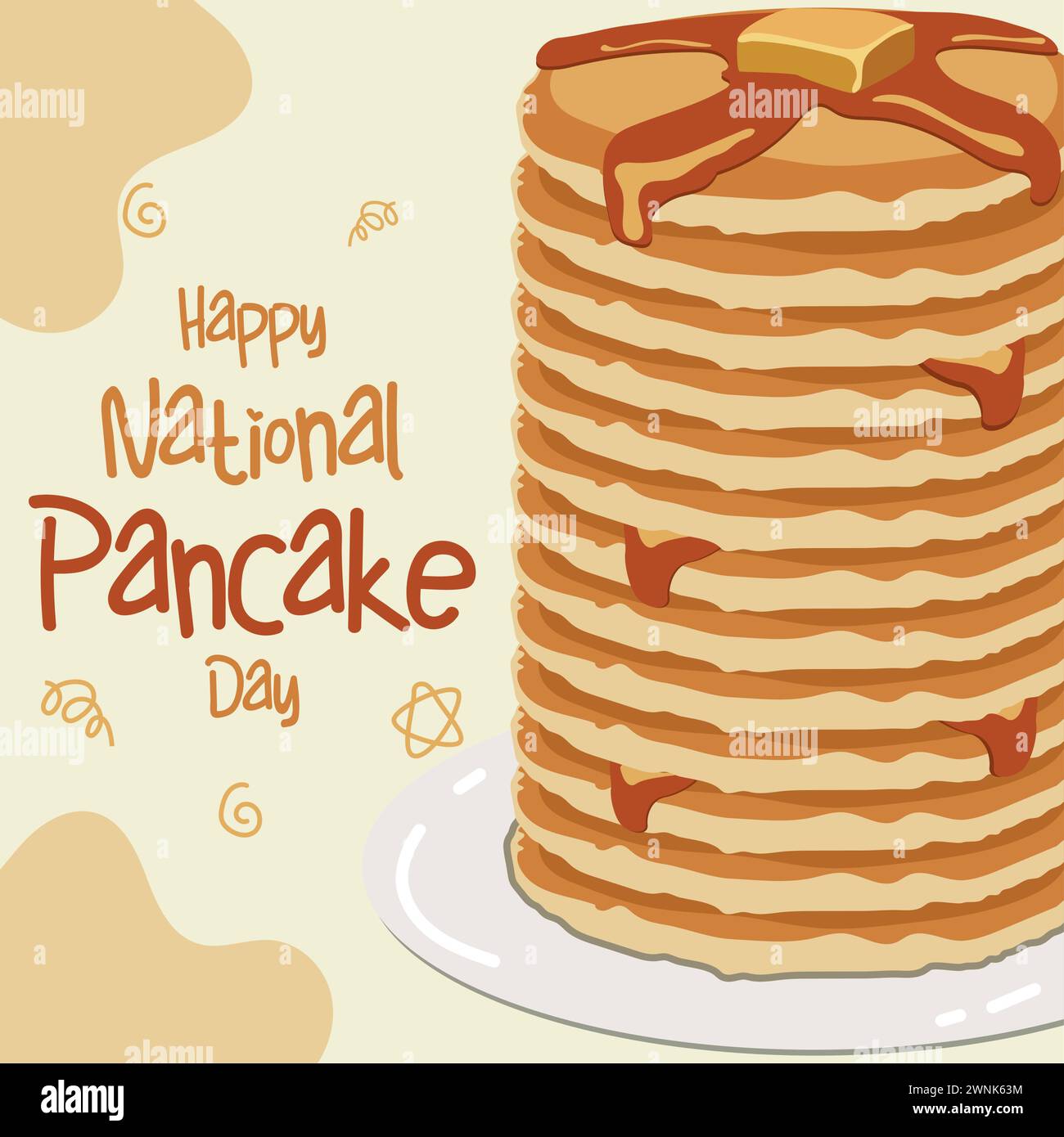 National pancake day background Vector Stock Vector Image & Art - Alamy