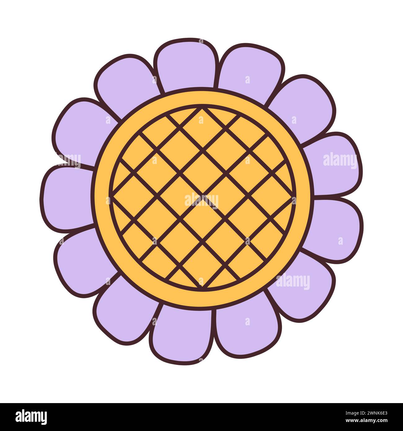 Lilac flower. Doodle style isolated on white background. Spring summer ...