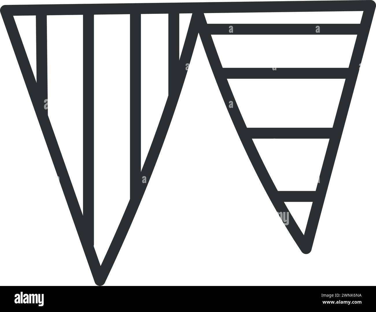 Hand drawn pennant design hi-res stock photography and images - Alamy