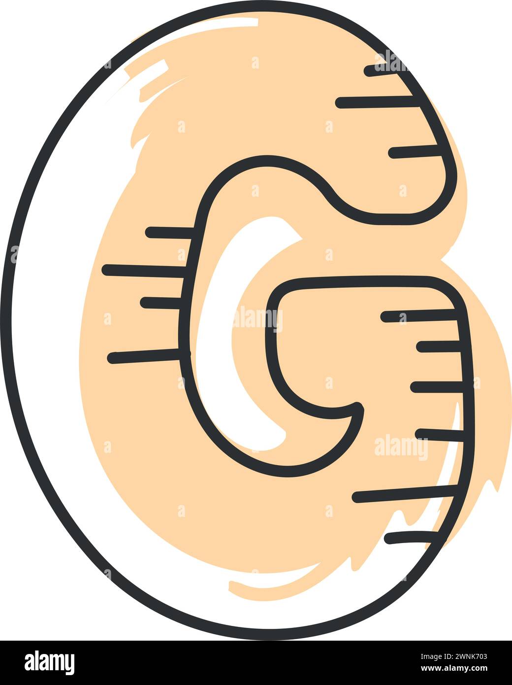 Alphabet letter sketch icon Hand Draw Vector Stock Vector Image & Art ...